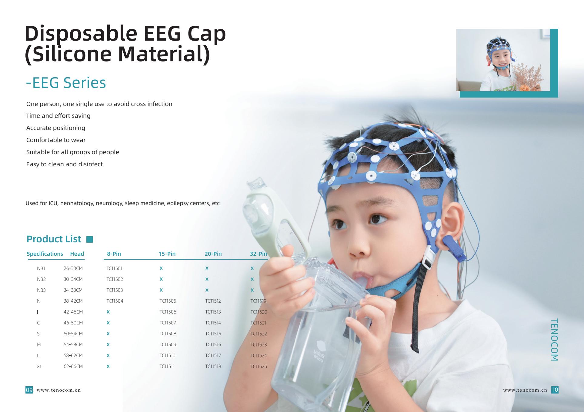 Disposable EEG Cap (Silicone Material)-Product Description - TENOCOM